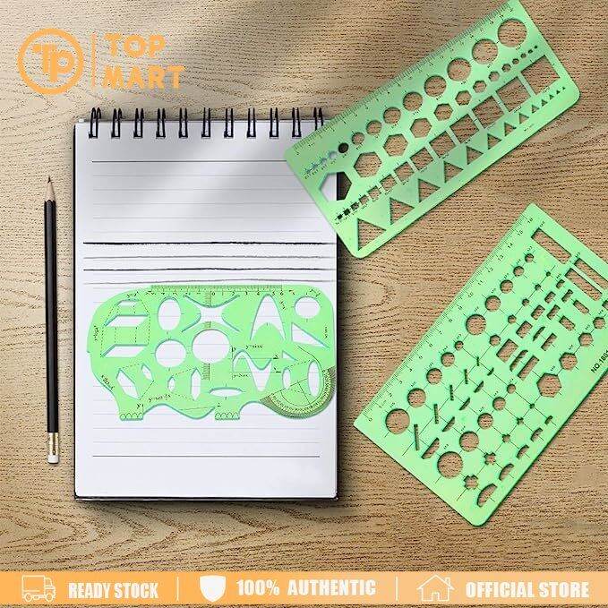 6 Pcs Architect Multi Purpose Drawing Template Set House Plan Interior ...