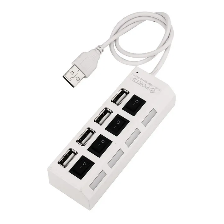 Multi USB HUB 4 Port USB Adapter Powered Splitter Converter Expander ...