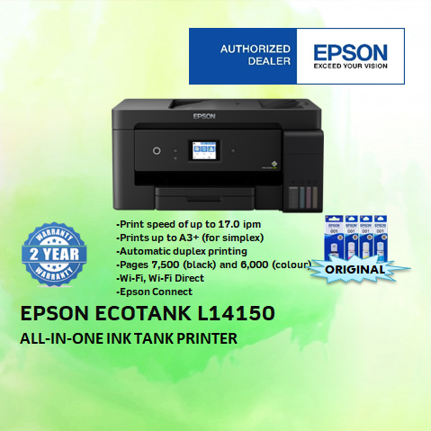 Epson EcoTank L14150 A3 + Wi-Fi Duplex Wide-Format All in One AIO Ink ...