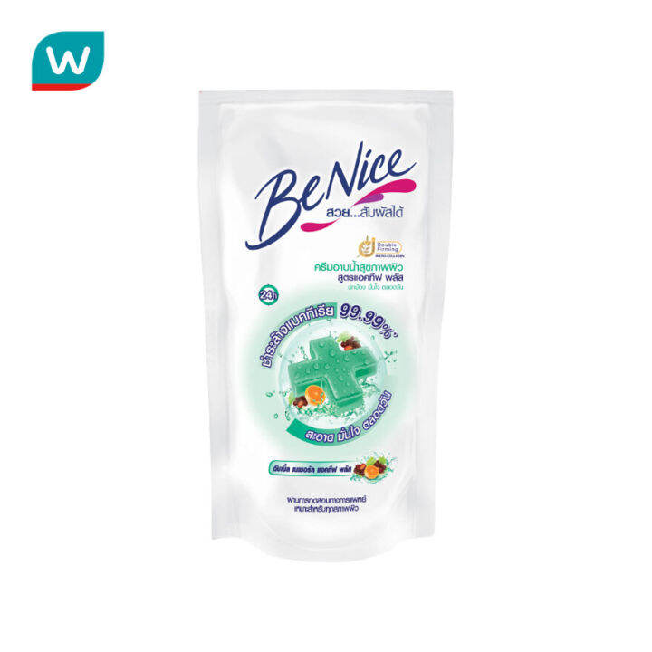 Benice บีไนซ์ ครีมอาบน้ำ แอนตี้ แบคทีเรีย แอคทีฟ พลัส 400 มล. ถุงเติม ...
