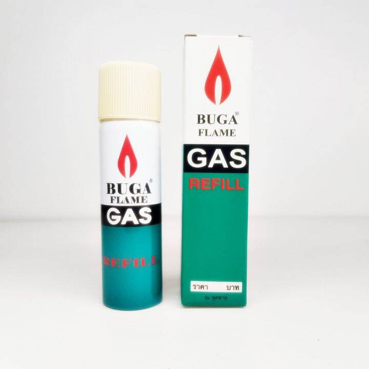 แก๊สไฟแช็ค แก๊สเติมไฟแช็ค ปืนจุดเตาแก๊ส แก๊สกระป๋อง บูก้า BUGA FLAME ...