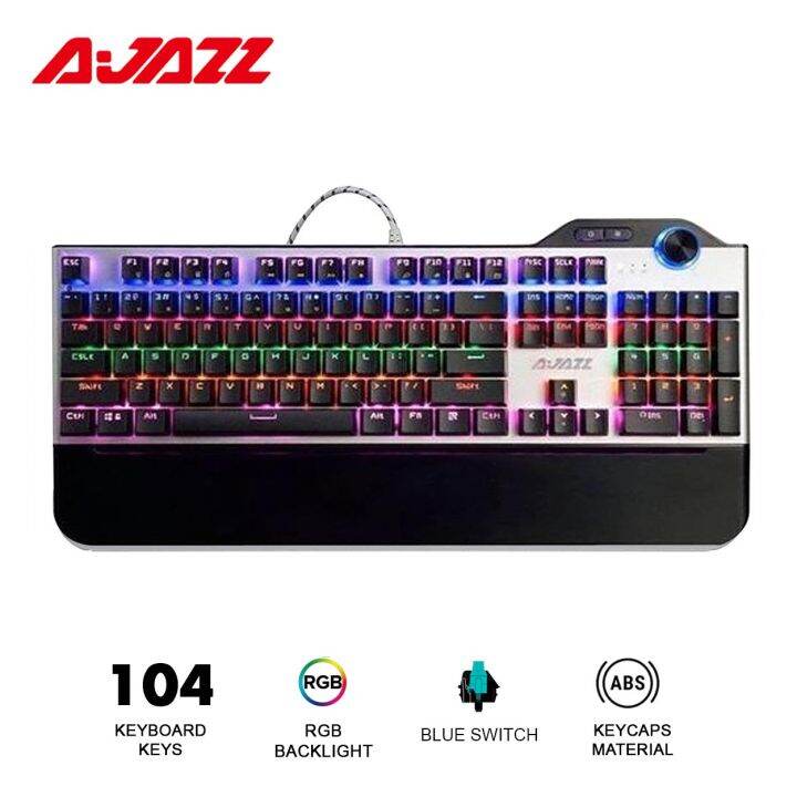 Ajazz AK35 Assassin Wired Mechanical Gaming Keyboard Ergonomic 107 Keys RGB Backlight Gaming ...