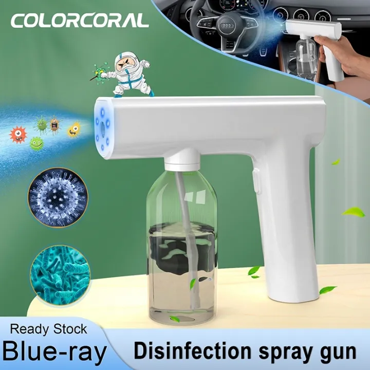 ColorCoral Nano Disinfectant Spray Gun Alcohol Mist Sprayer Blue Ray ...