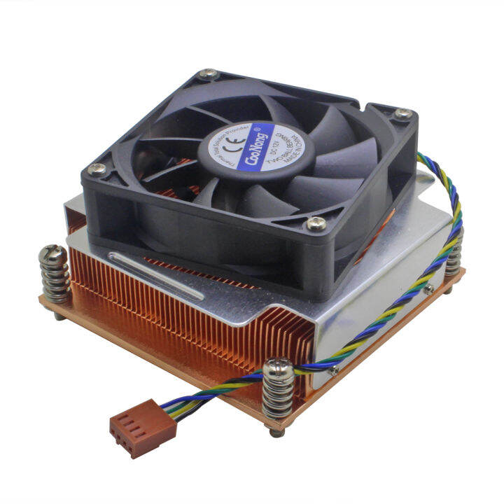2U Server CPU Cooler Cooling Fan Copper Heatsink For Intel Xeon LGA ...