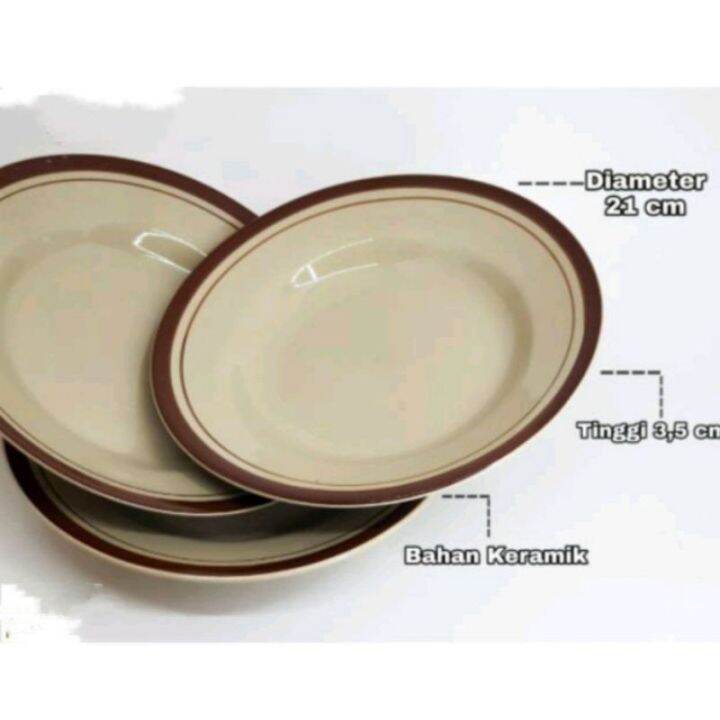 Piring Makan Keramik Piring Makan Polet Coklat Piring Makan Lucky ...
