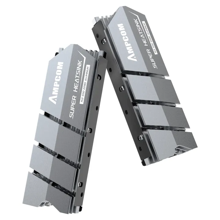 AMPCOM M.2 2280 SSD ฮีทซิงค์ระบายความร้อนสองด้านจับคู่แผ่นซิลิโคนระบาย ... AMPCOM M.2 2280 SSD ฮีทซิงค์ระบายความร้อนสองด้านจับคู่แผ่นซิลิโคนระบาย ...