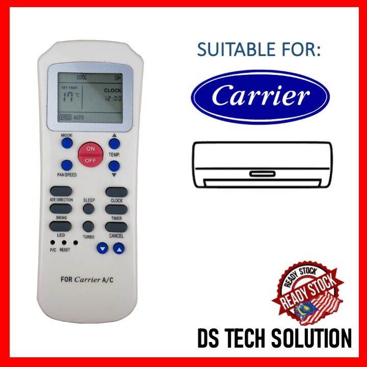 CARRIER AIRCOND REMOTE CONTROL [M'SIA STOCK] AIR COND AIR CONDITIONER ...