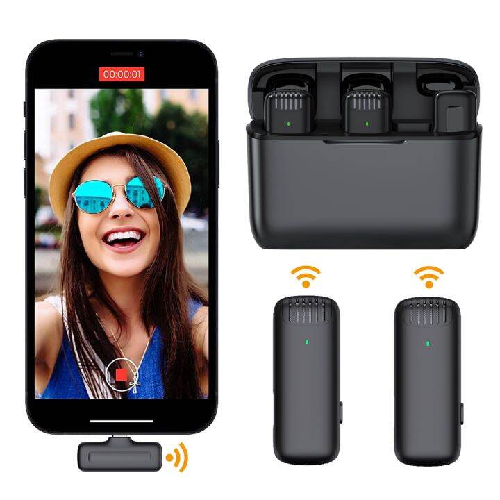 ready stock】 Wireless Microphone Portable Mini Mic for PC/Phone/Camera ...