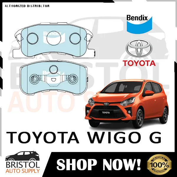 BENDIX BRAKE PAD FOR TOYOTA WIGO G ONLY FRT AT/MT 2014-2018 (2 FRONT ...