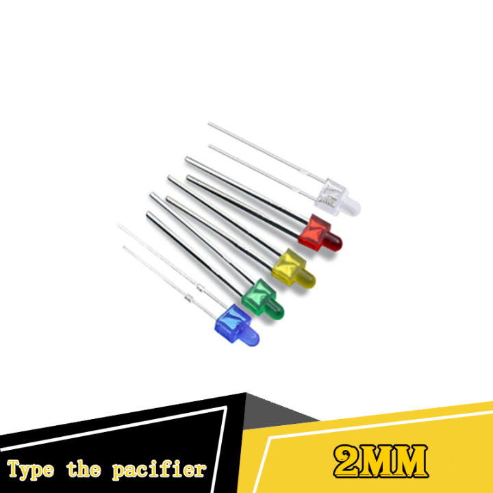 DIP LED 2MM Red Blue Green Yellow long pins F2 Type the pacifier led ...