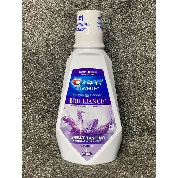 CREST BRILLIANCE WHITENING & GLAMOROUS WHITE MOUTHWASH (1 liter, 33.8 ...