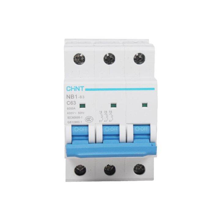 1PCS CHINT MCB NB1-63 3P C20A 10A 25A 32A 63A 40A 2A แรงดันไฟฟ้าต่ำ Mini Miniature Circuit ...
