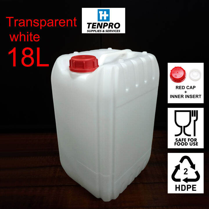 [NEW] 18L 18 Liter Jerry Can / Plastic Bottle / HDPE Container / Water Tank / Tong Air Drum ...