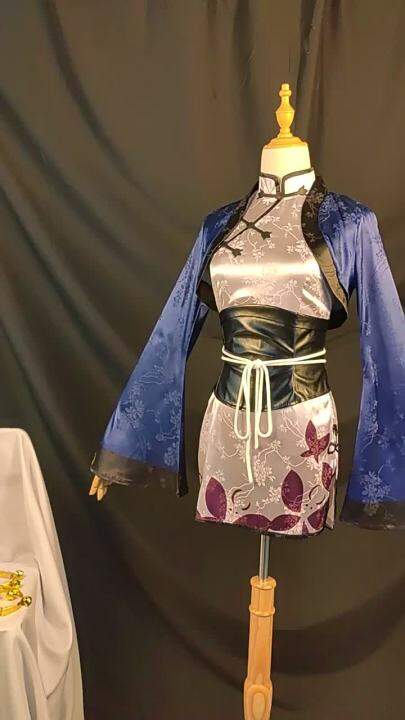 Black Butler Charles Blue Cat cosplay เสื้อผ้า Blue Cat Cheongsam Royal ...