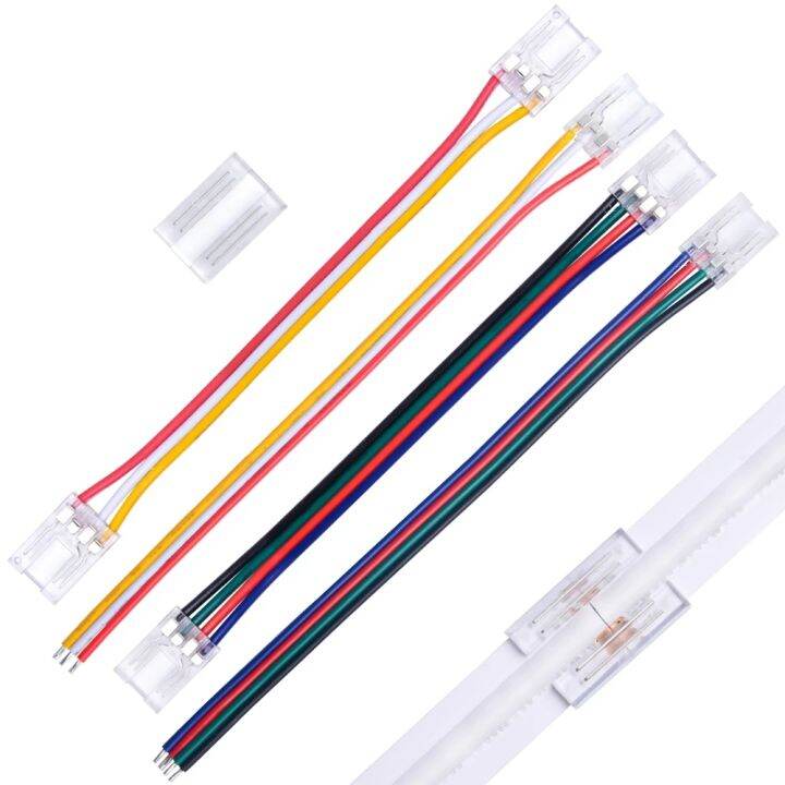 5pcs 3pin 4pin COB LED Strip Light Fast Connector Kit for 10mm IP20 ...