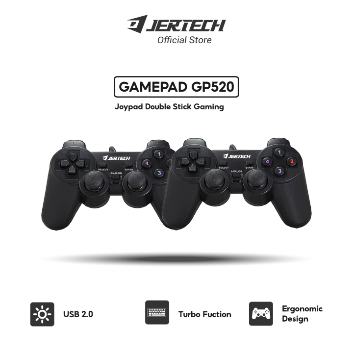 JERTECH Gamepad Komputer/Laptop GP520 Joypad Double Dual Shock Gaming Controller | Lazada Indonesia