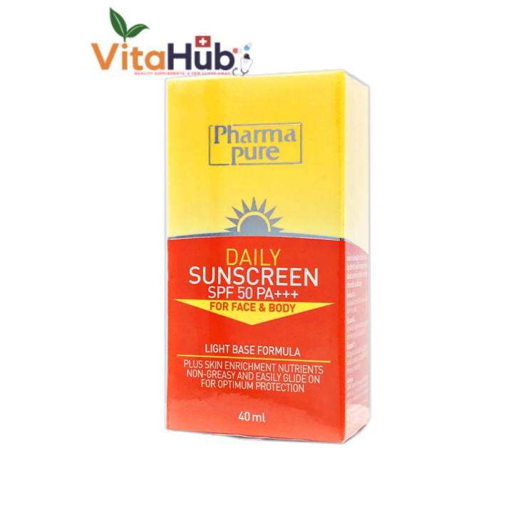 PharmaPure Daily Sunscreen SPF50 PA+++ โลชั่นกันแดดสูตรน้ำ 40ML ...