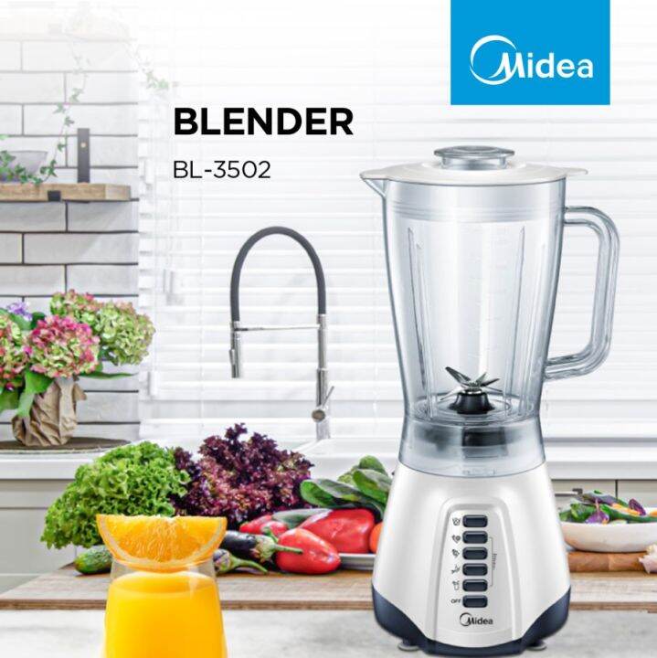 Midea Blender 3 in 1 1.5 Liter BL-3502 Blender Grinder Chopper BL3502 ...