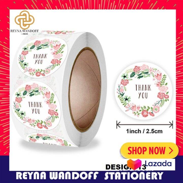 500pcs Stickers Thank You Note Stickers 25mm Width | Lazada