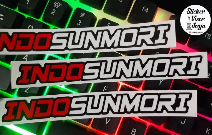 Sticker tulisan INDO SUNMORI stiker print cut motor | Lazada Indonesia