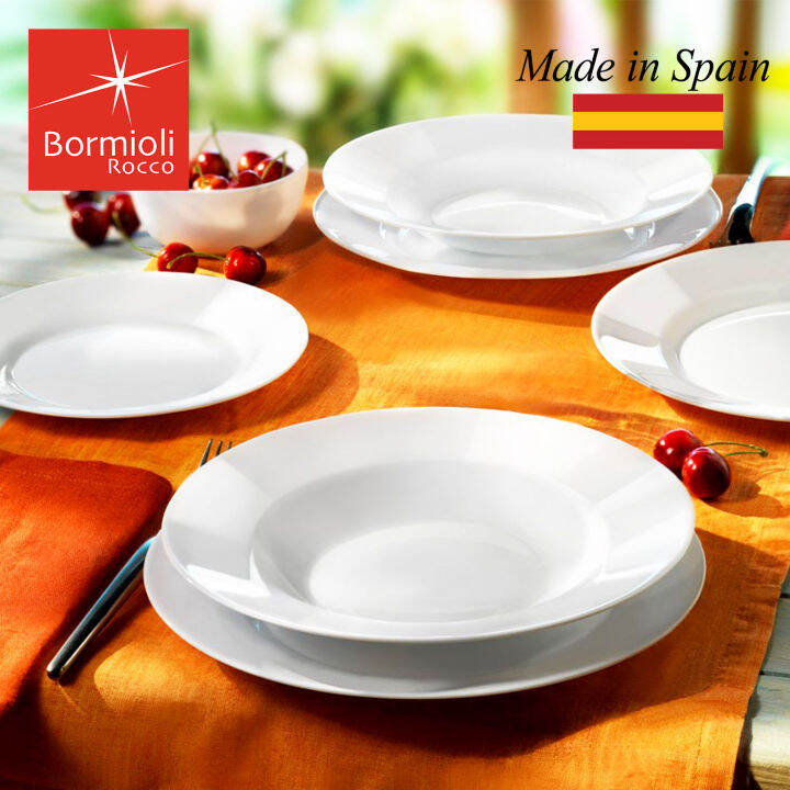 Bormioli Rocco Toledo 18pc White Dinner Set 400869 Dinnerware Tableware ...
