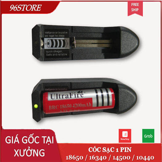 Bộ Sạc Pin 3.7V 4200Mah Ultrafire 18650 Tự Ngắt Dùng Cho Đèn Pin, Quạt ...