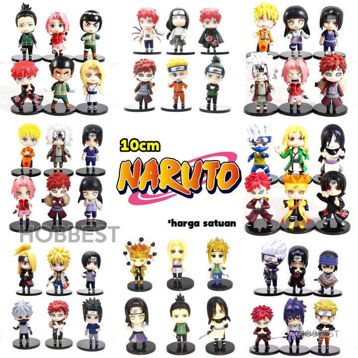 Action Figure NARUTO CHIBI SATUAN Miniatur Pajangan Mainan Topper Kue ...