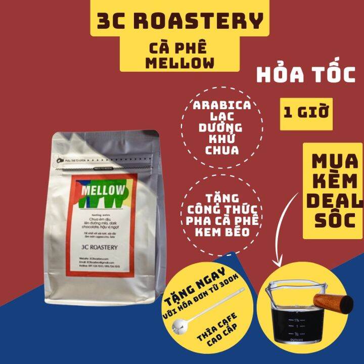cà phê Arabica 3C ROASTERY mã MELLOW nguyên chất pha máy espresso vị ...
