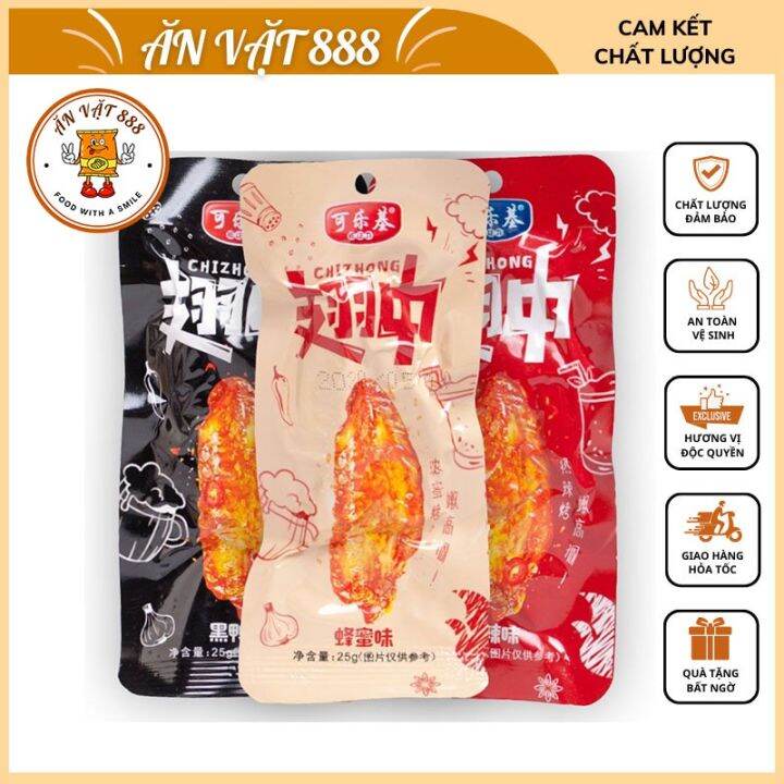 Cánh gà khúc giữa tẩm mật ong Chizhong ăn liền nhiều vị tuyệt đỉnh ăn vặt- gói 25gr | Lazada.vn