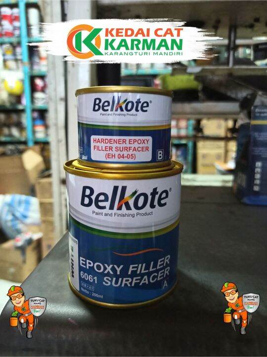 EPOXY / CAT DASAR / ANTI KARAT BELKOTE EPOXY FILLER 6061 SURFACER ...