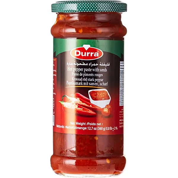 Durra Hot Pepper Paste with seeds 360g ซอสพริกสำหรับจิ้มหรือราดอาหาร ...