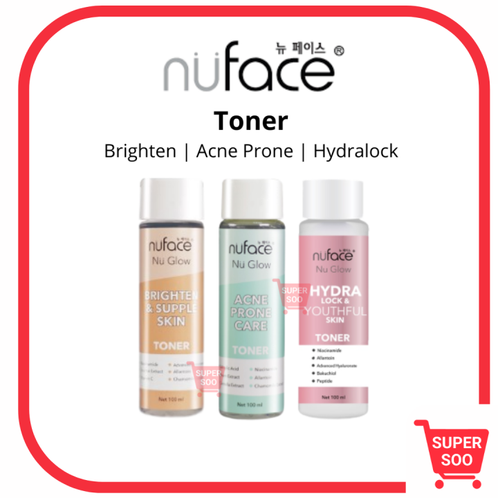 Nuface Nu Glow Toner / Face Toner / Brighten & Supple Skin - Hydra Lock & Youthful - Acne Prone ...