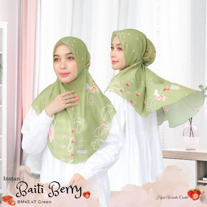 Hijabwanitacantik-instant Baiti Berry BM45.47 green | hijab instant ...