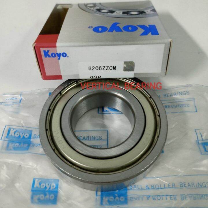 BALL BEARING 6206 ZZ KOYO 6206ZZ (ID 30mm, OD 62mm, T 16mm) | Lazada ...