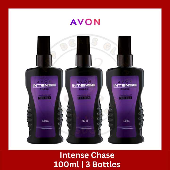 AVON Intense CHASE Fragrance Mist for men 100 ml ( 3 BOTTLES ) | Lazada PH