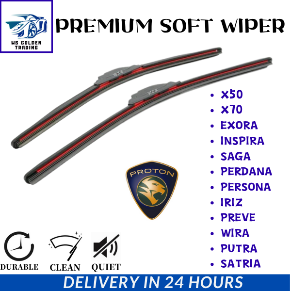 Premium Soft Wiper Blades for Proton X50 X70 Exora Persona Saga Iriz ...
