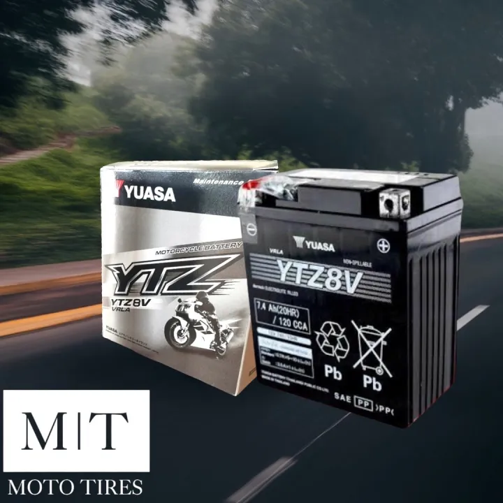Yuasa แบตเตอรี่แห้ง YTZ8V (12V 7.4AH) แบตเตอรี่สำหรับจักรยานยนต์ : XMAX | Lazada.co.th