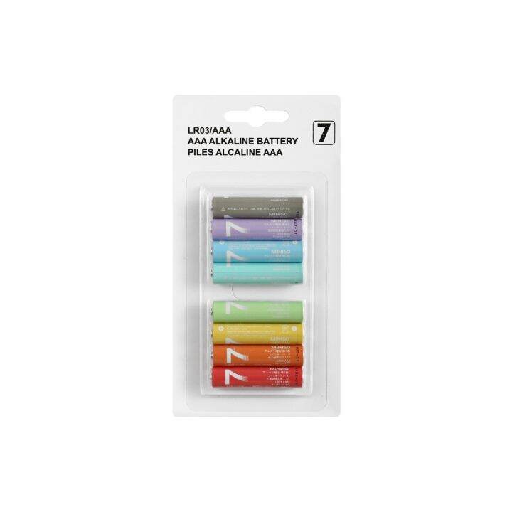 Miniso Aaa Alkaline Battery 7Pack (Rainbow) Multi | Lazada PH