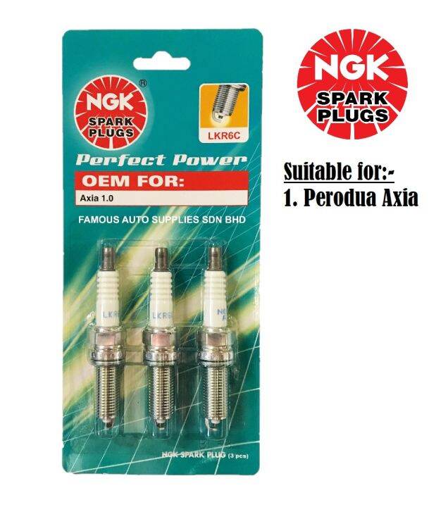 NGK Spark Plug Axia LKR6C (3PCS) | Lazada