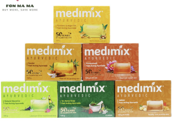 [PACK OF 5] Medimix Fast Acting Ayurvedic Bathing Bar Soap |75G | For ...