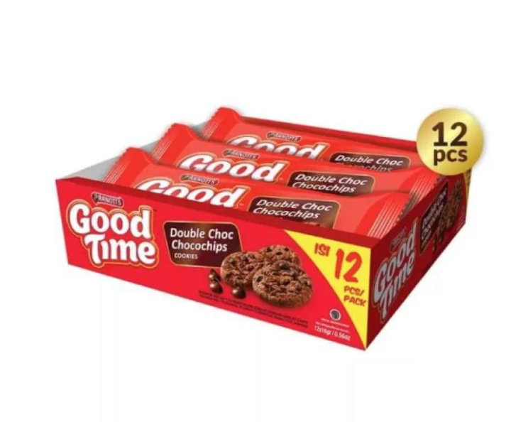 Good Time Double Choco Chocochips Biskuit [16 g/12 Pcs/kotak] | Lazada ...