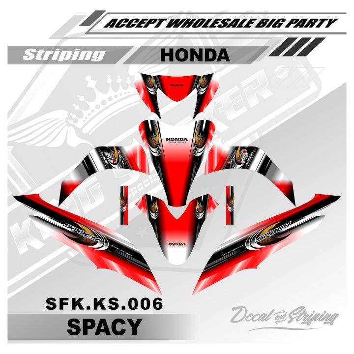 Sticker Striping Decal Full Body Honda Spacy - Sticker Striping Variasi ...