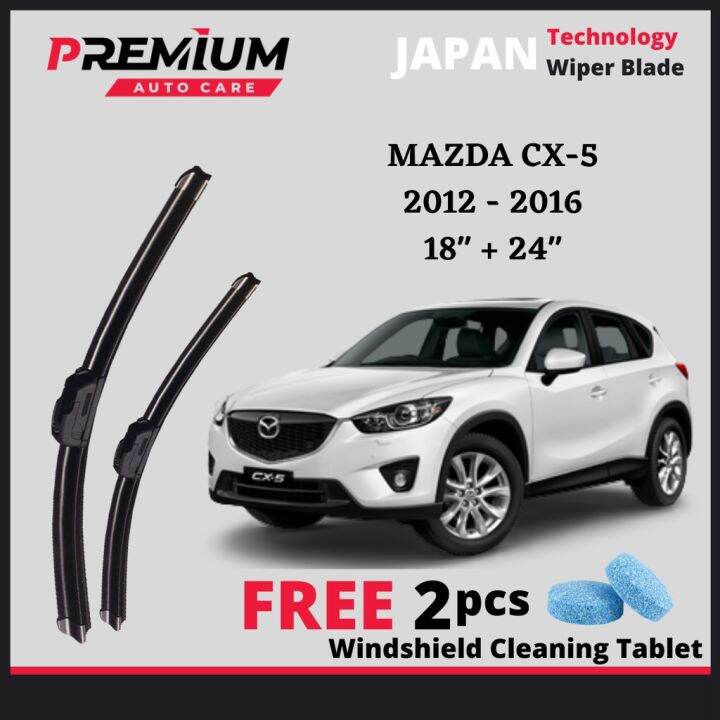MAZDA CX5 CX-5 2012-2016 JAPAN TECHNOLOGY PREMIUM RUBBER WIPER BLADE ...