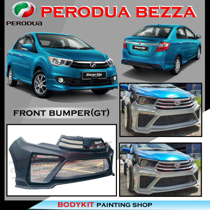 PERODUA BEZZA 2016-2021 GT STYLE FRONT BUMPER - MATERIAL FIBER BODYKIT ...
