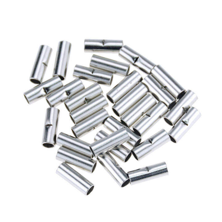 50pcs Butt Wire Copper Tinned Splice Crimp Bare Terminals Crimping Kit ...