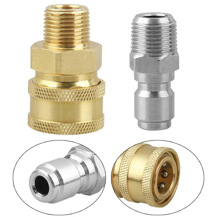 3/8 Quick Connect Fitting เครื่องซักผ้าความดัน Coupling Connector ...