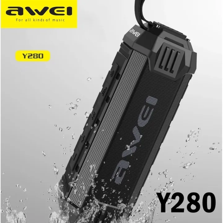 The new 2022 Awei Y280 Portable Wireless bluetooth Speaker Bass IPX4 Waterproof Noise Cancelling ...