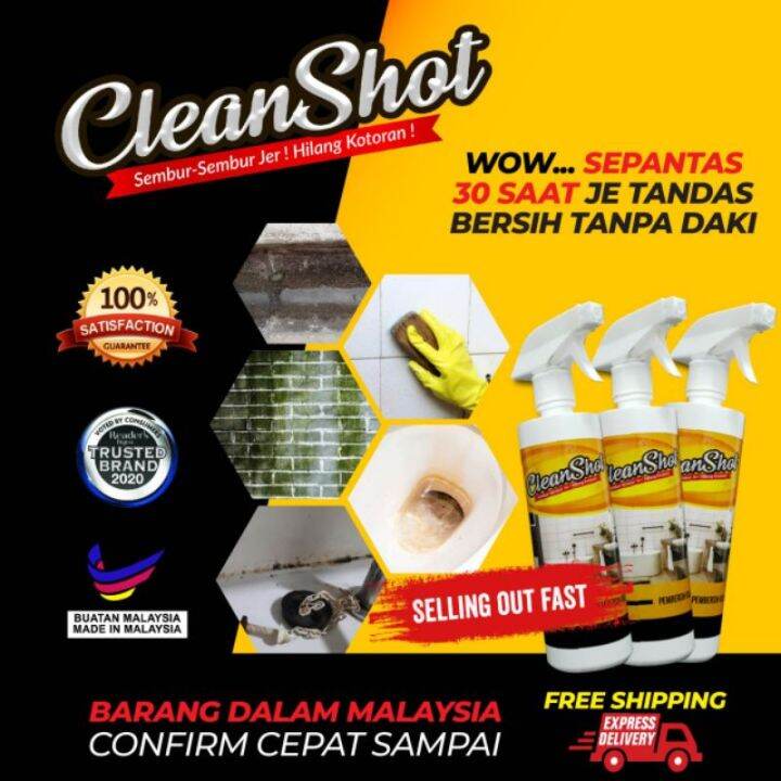 Cleanshot Spray 🔥[VIRAL] 🔥CLEANSHOT 🔥Penghapus Kulat SEPANTAS 3 SAAT & BERKESAN SEMBUR JE DAH ...