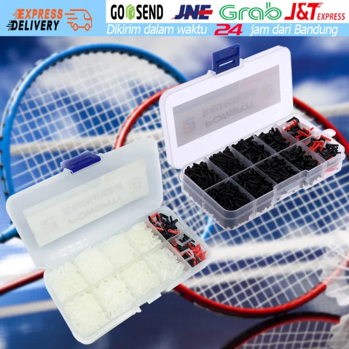 Tahan Lama Nilon Olahraga Bulutangkis Raket Raket Grommet Eyelets Set 1 ...