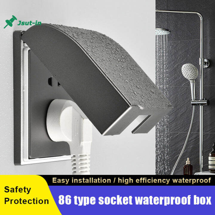 Just-in Socket Splash-proof Box Single Outlet Waterproof Cover Outdoor ...
